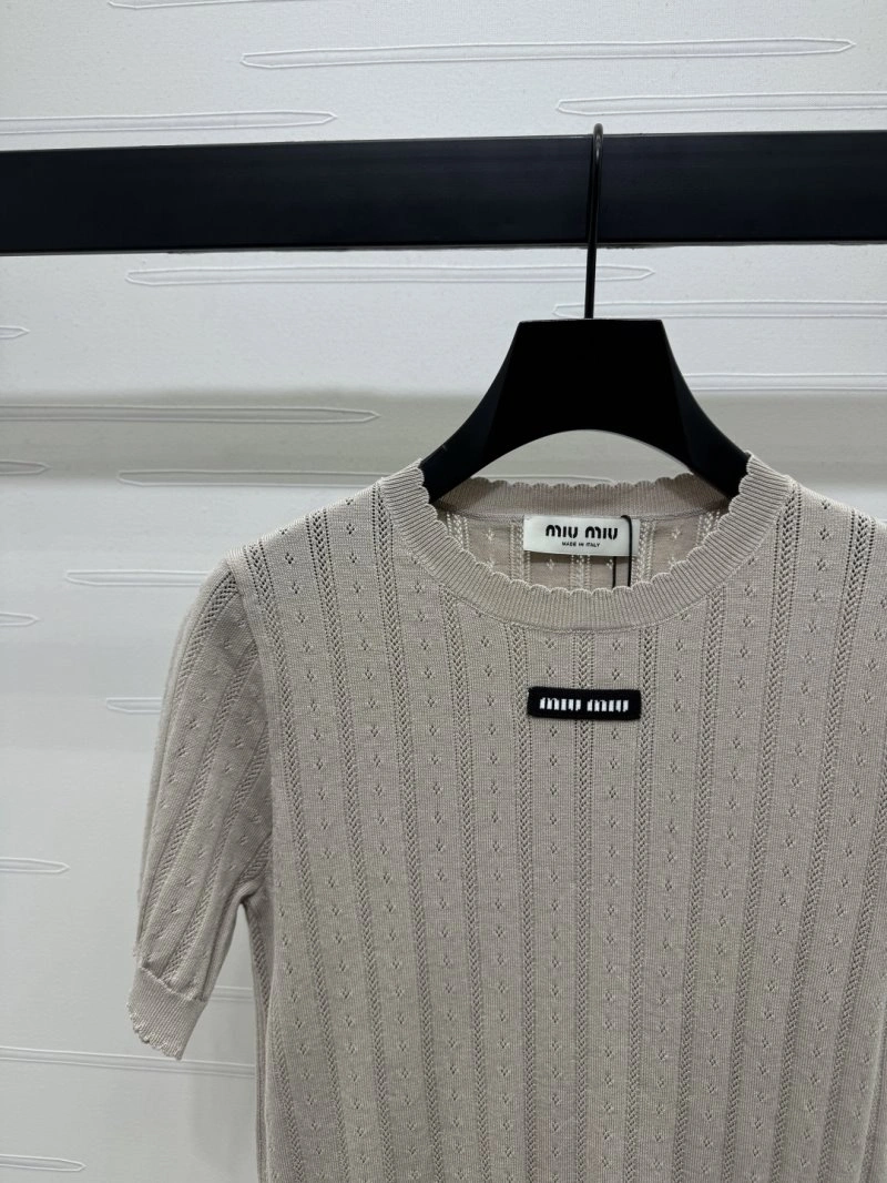 Brand-authenticated Miu Miu T-Shirts
