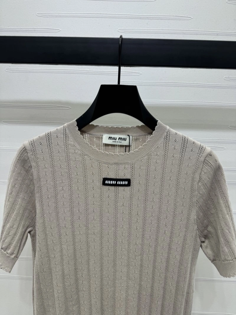 Brand-authenticated Miu Miu T-Shirts