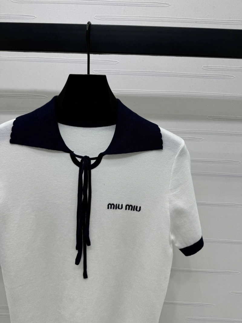 Brand-authenticated Miu Miu T-Shirts