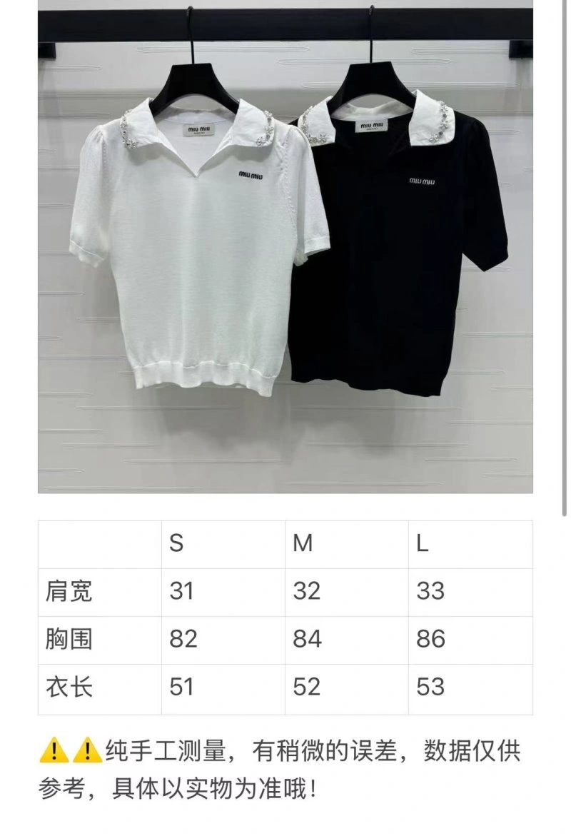 Precise copy Miu Miu T-Shirts