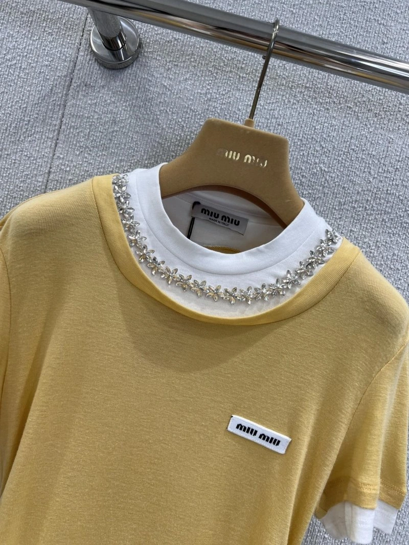 Brand-authenticated Miu Miu T-Shirts