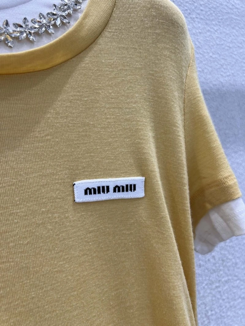 Brand-authenticated Miu Miu T-Shirts