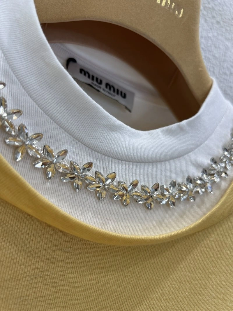 Brand-authenticated Miu Miu T-Shirts