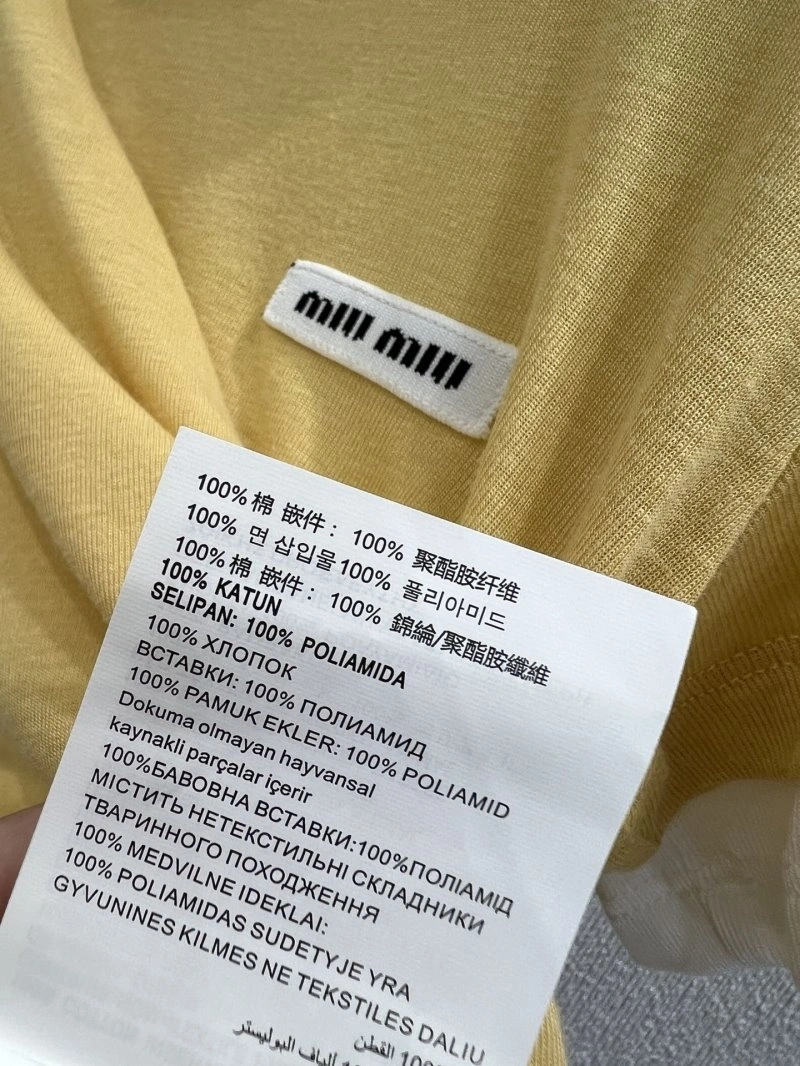 Brand-authenticated Miu Miu T-Shirts