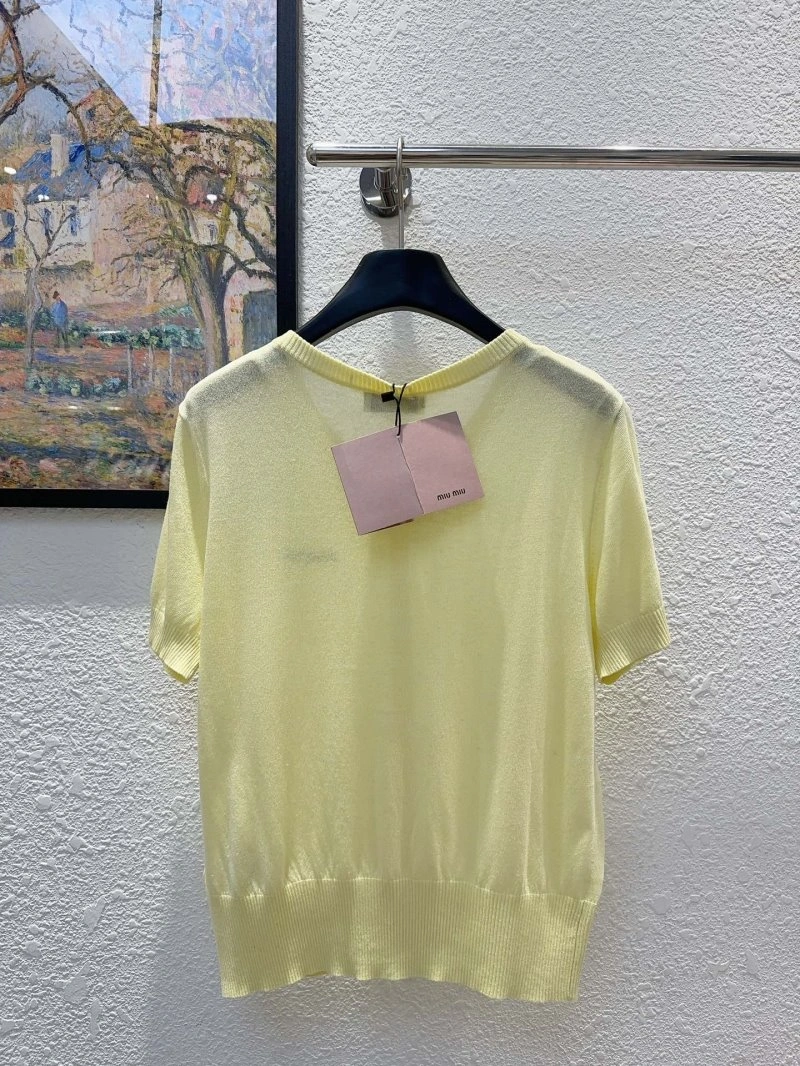 Brand-authenticated Miu Miu T-Shirts