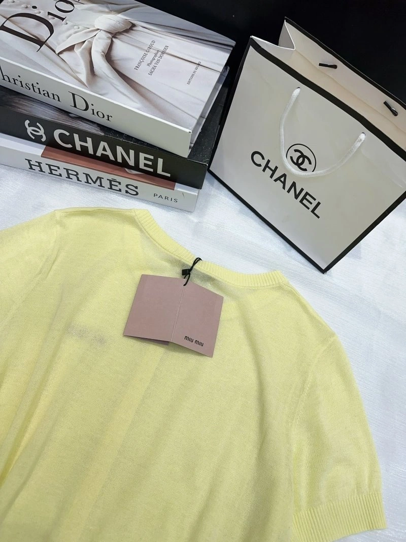 Brand-authenticated Miu Miu T-Shirts