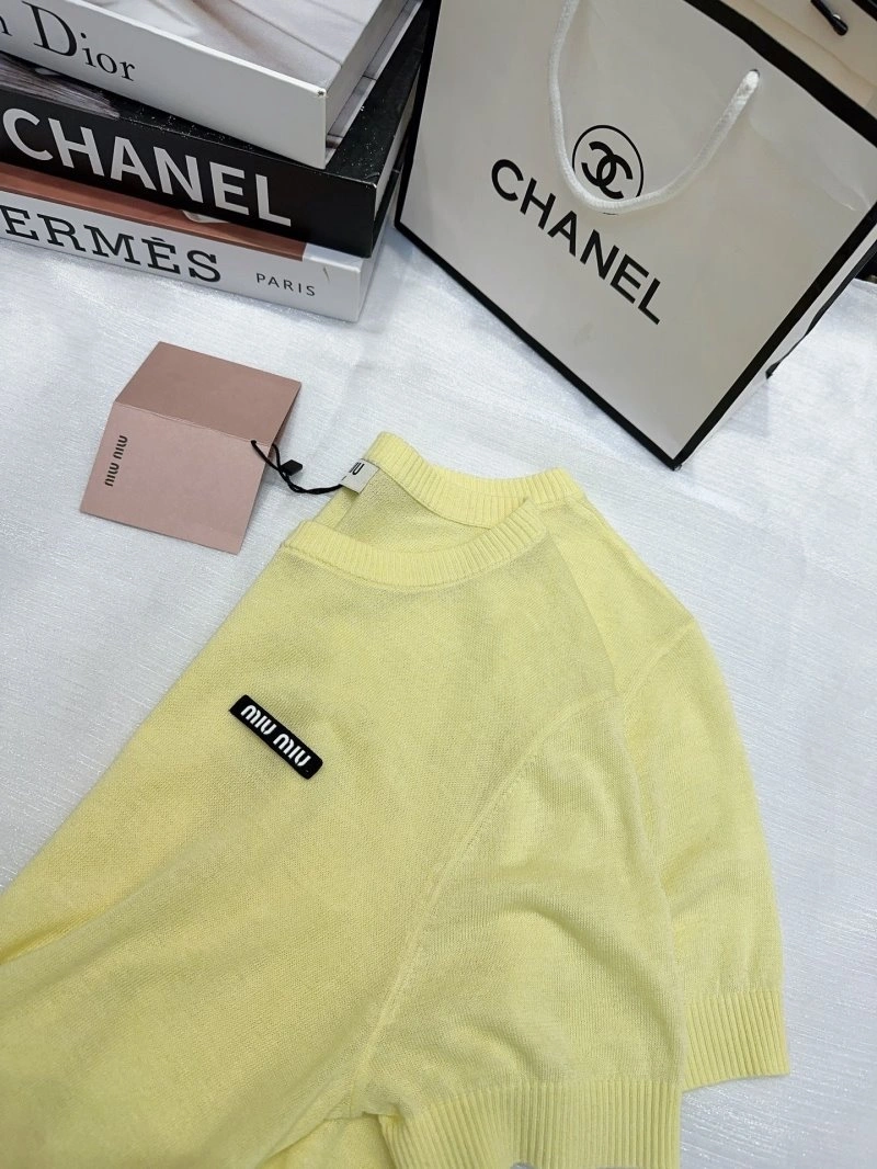 Brand-authenticated Miu Miu T-Shirts