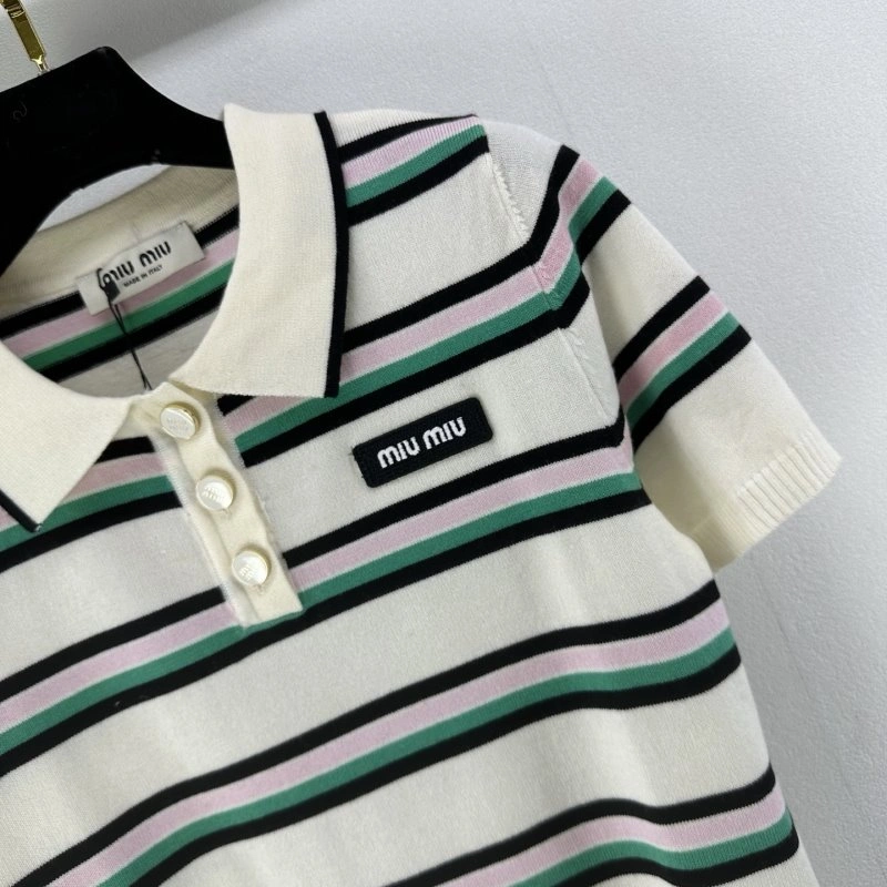 Brand-authenticated Miu Miu T-Shirts