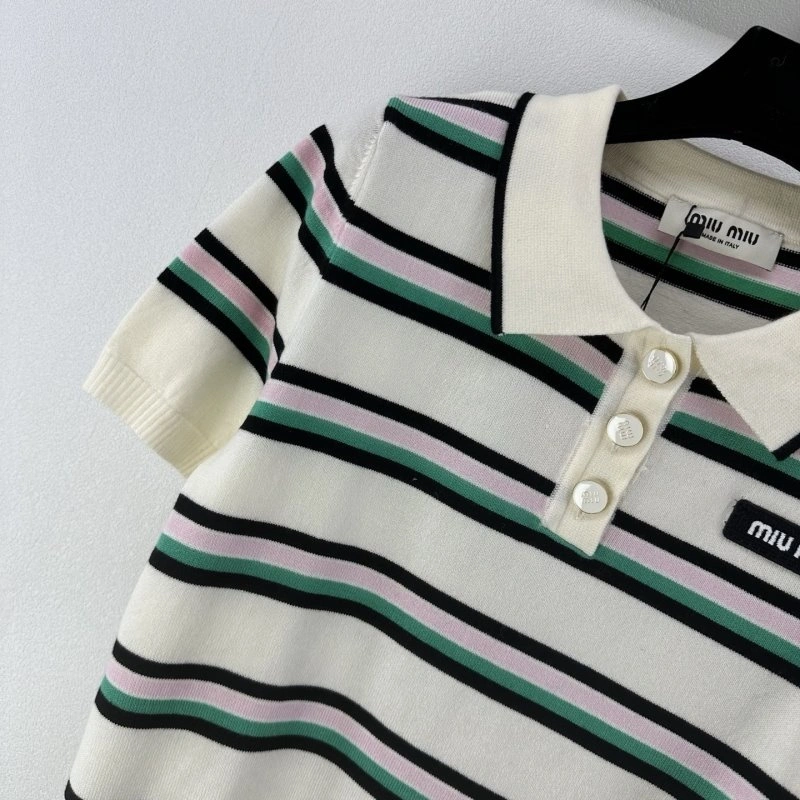 Brand-authenticated Miu Miu T-Shirts