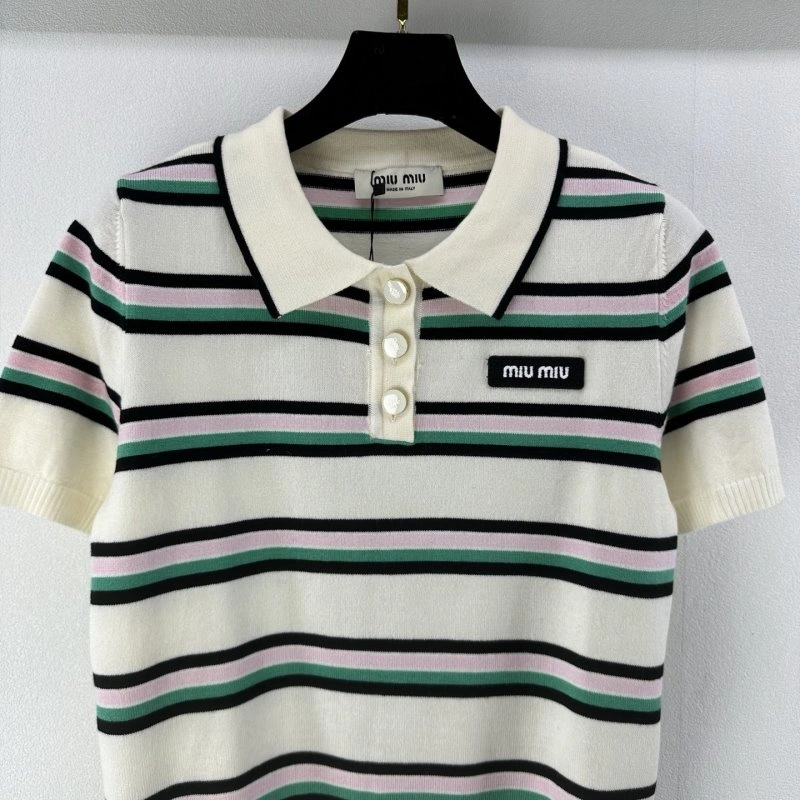Brand-authenticated Miu Miu T-Shirts
