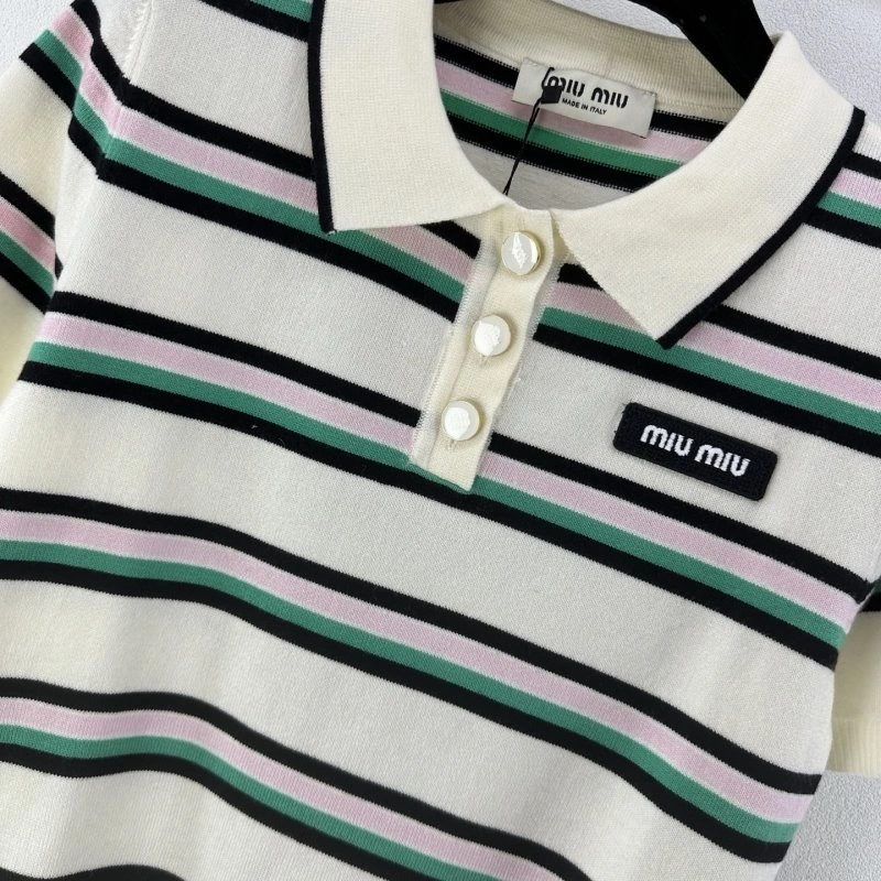 Brand-authenticated Miu Miu T-Shirts