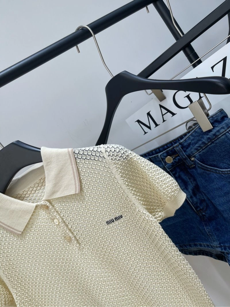 Brand-authenticated Miu Miu T-Shirts