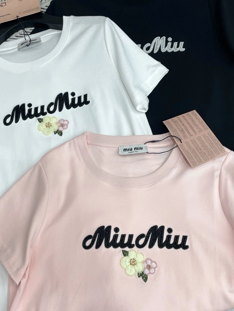 Exact replica Miu Miu T-Shirts