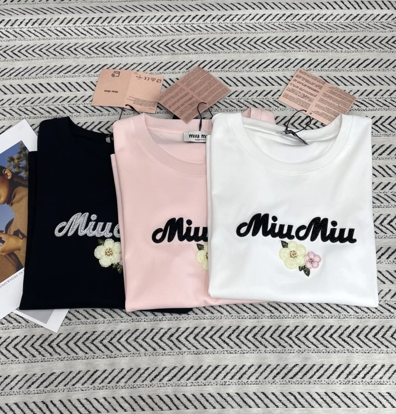 Exact replica Miu Miu T-Shirts