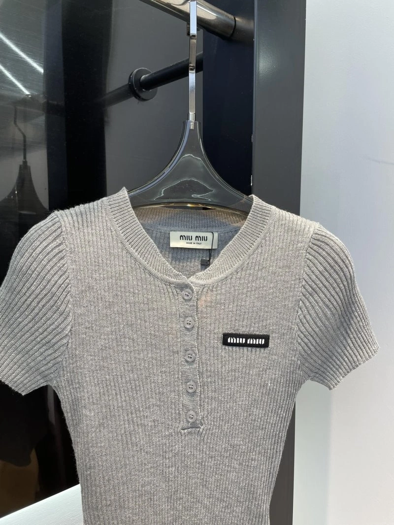 Brand-authenticated Miu Miu T-Shirts