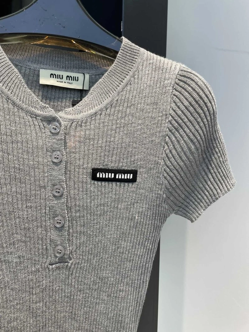 Brand-authenticated Miu Miu T-Shirts