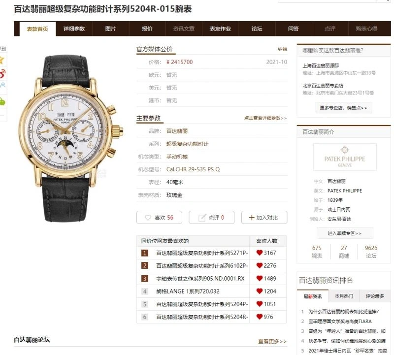 PATEK PHILIPPE Watches