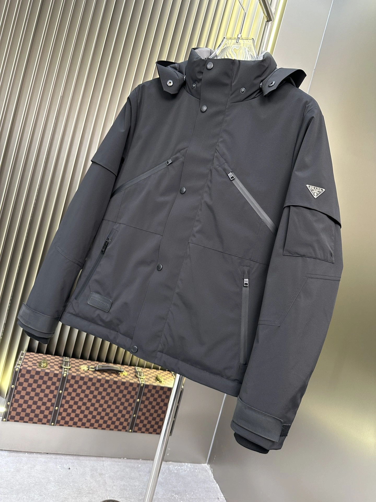 Brand-authenticated Prada Down Jackets