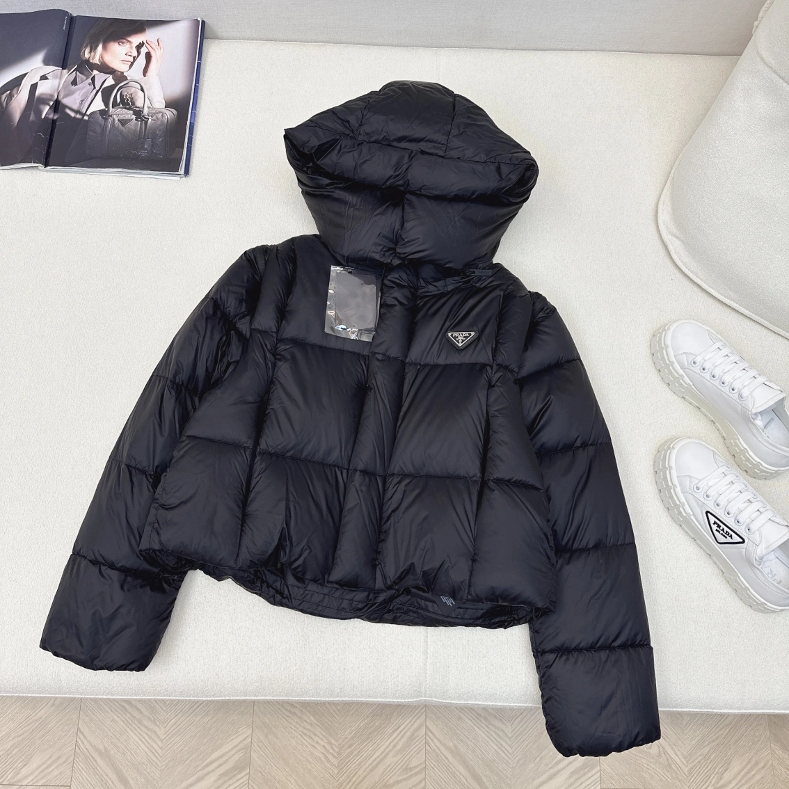 Brand-authenticated Prada Down Jackets