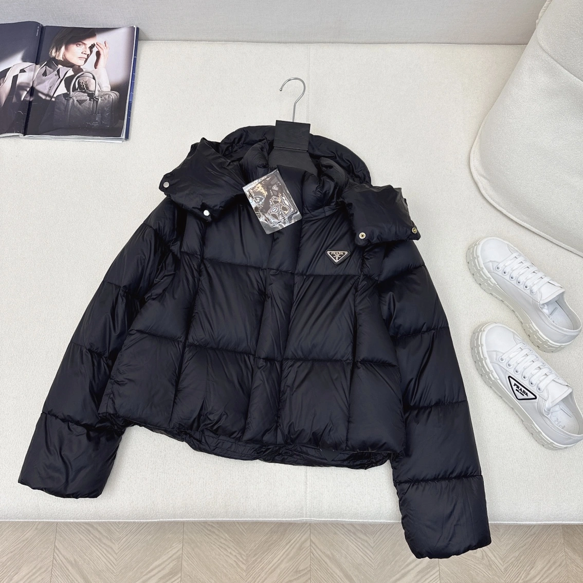 Brand-authenticated Prada Down Jackets