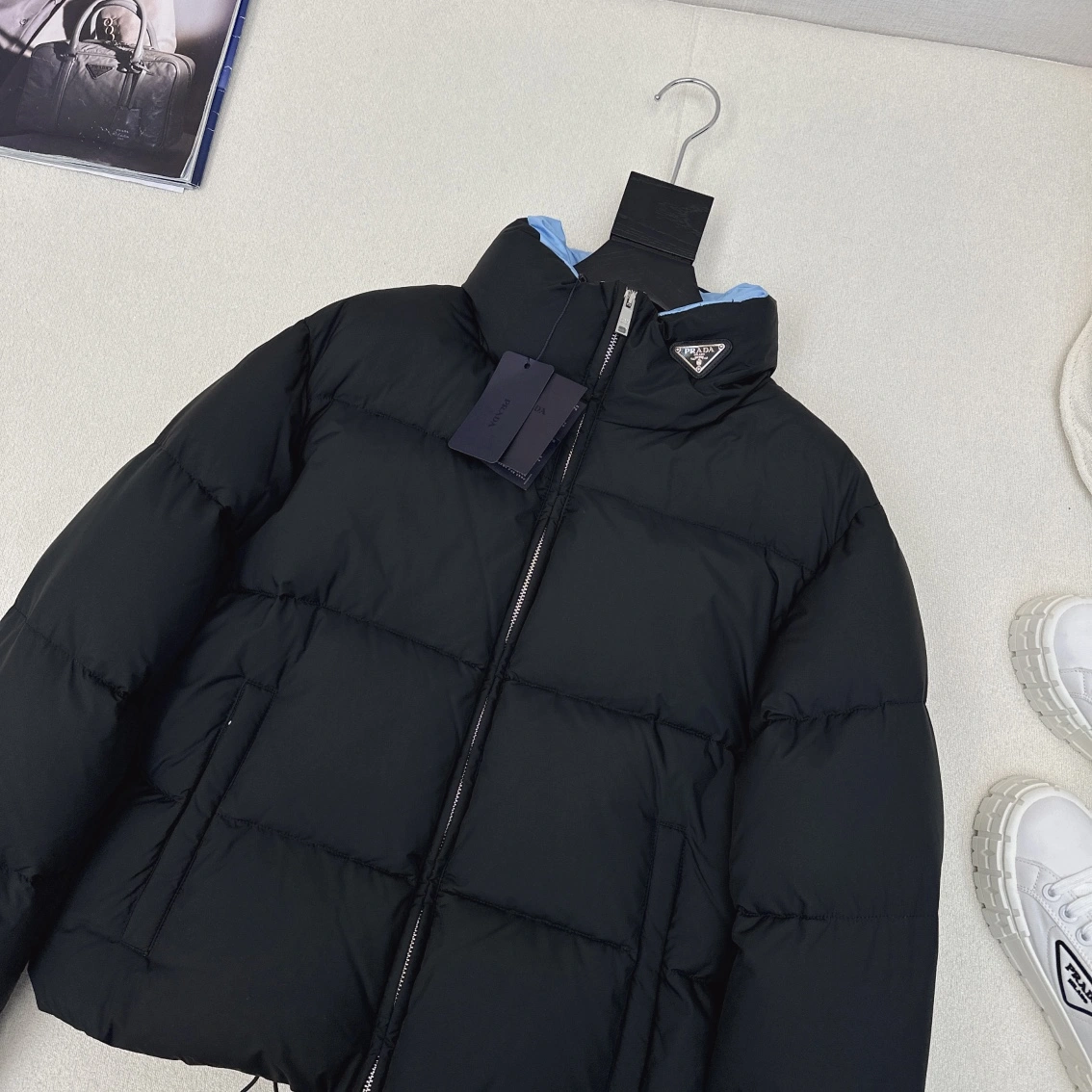 Brand-authenticated Prada Down Jackets