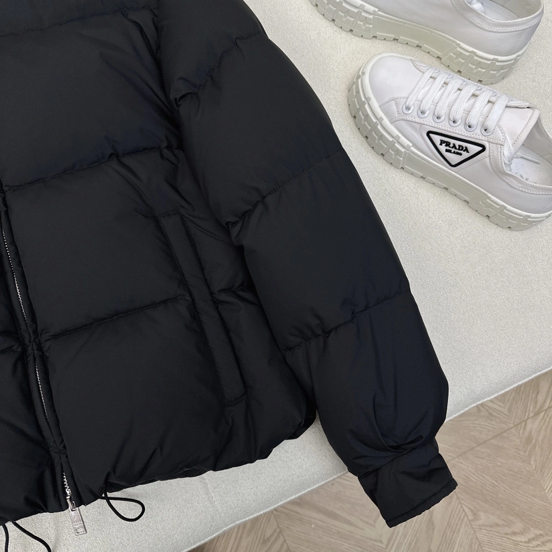 Brand-authenticated Prada Down Jackets