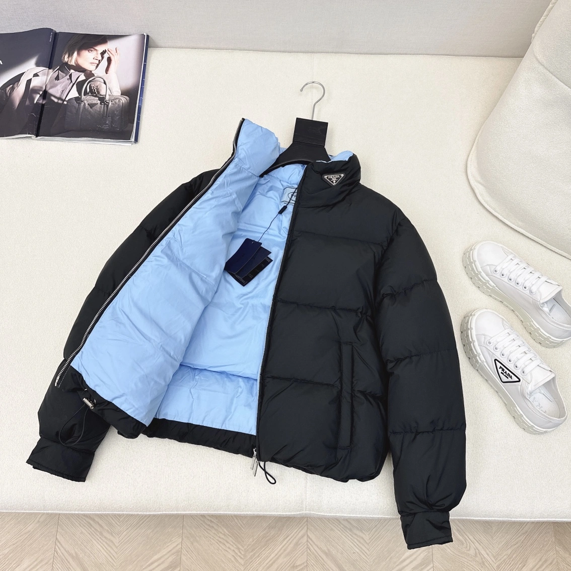 Brand-authenticated Prada Down Jackets