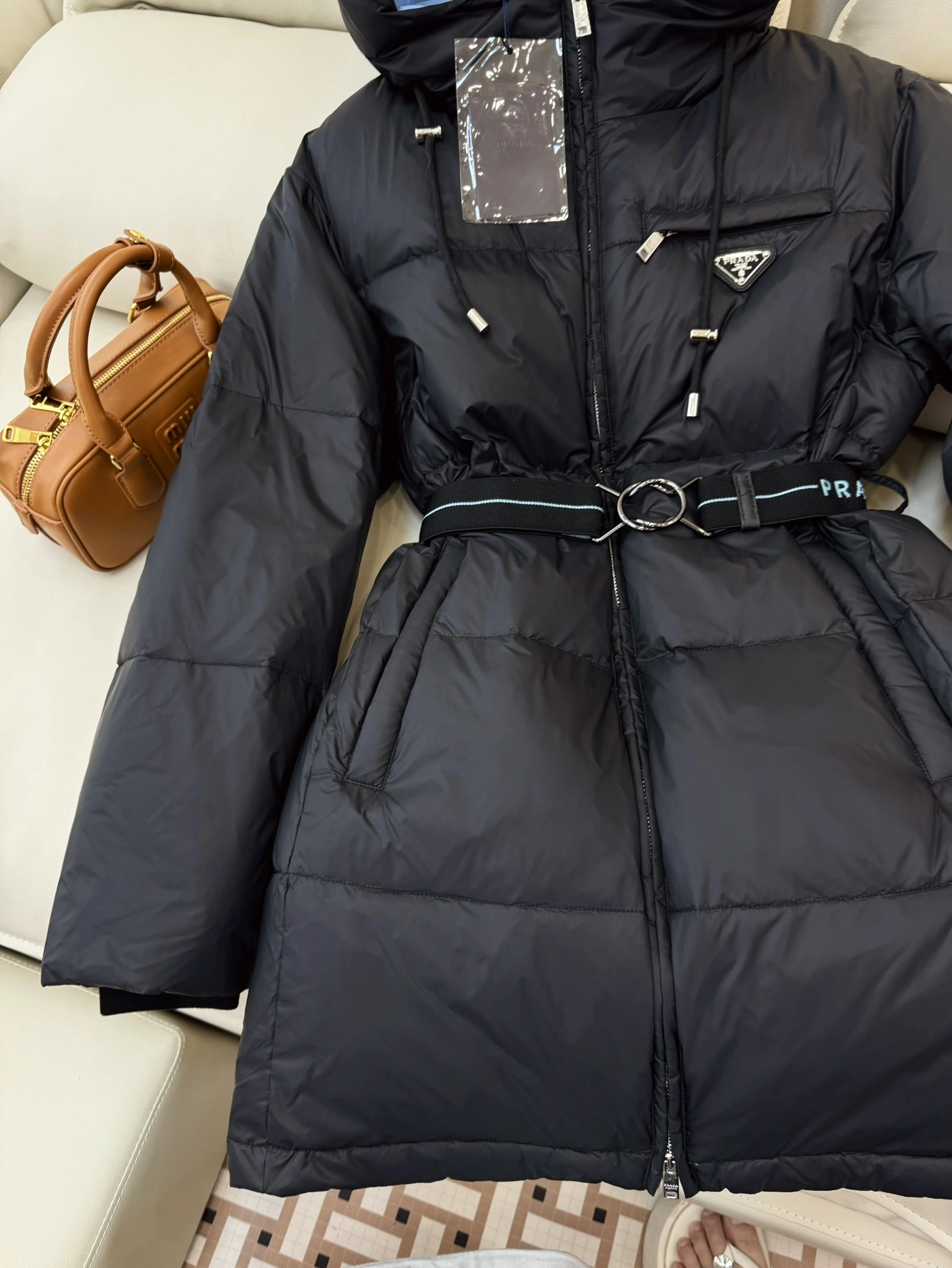 Brand-authenticated Prada Down Jackets