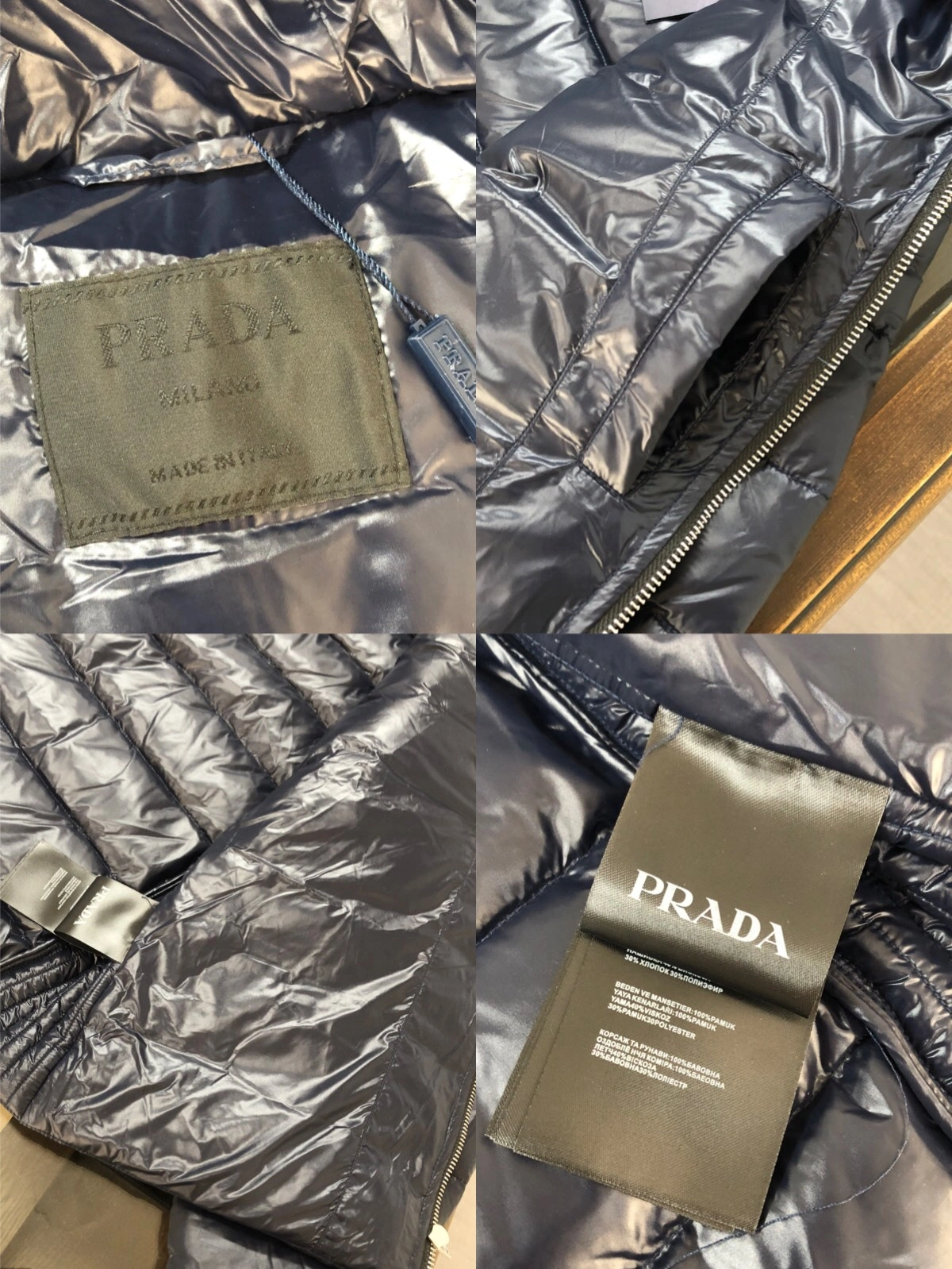 Brand-authenticated Prada Down Jackets