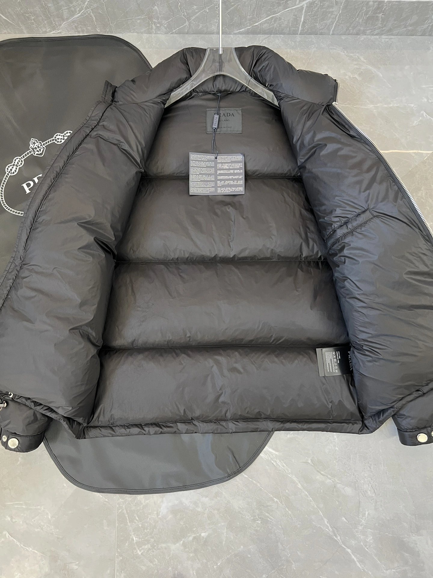 Brand-authenticated Prada Down Jackets