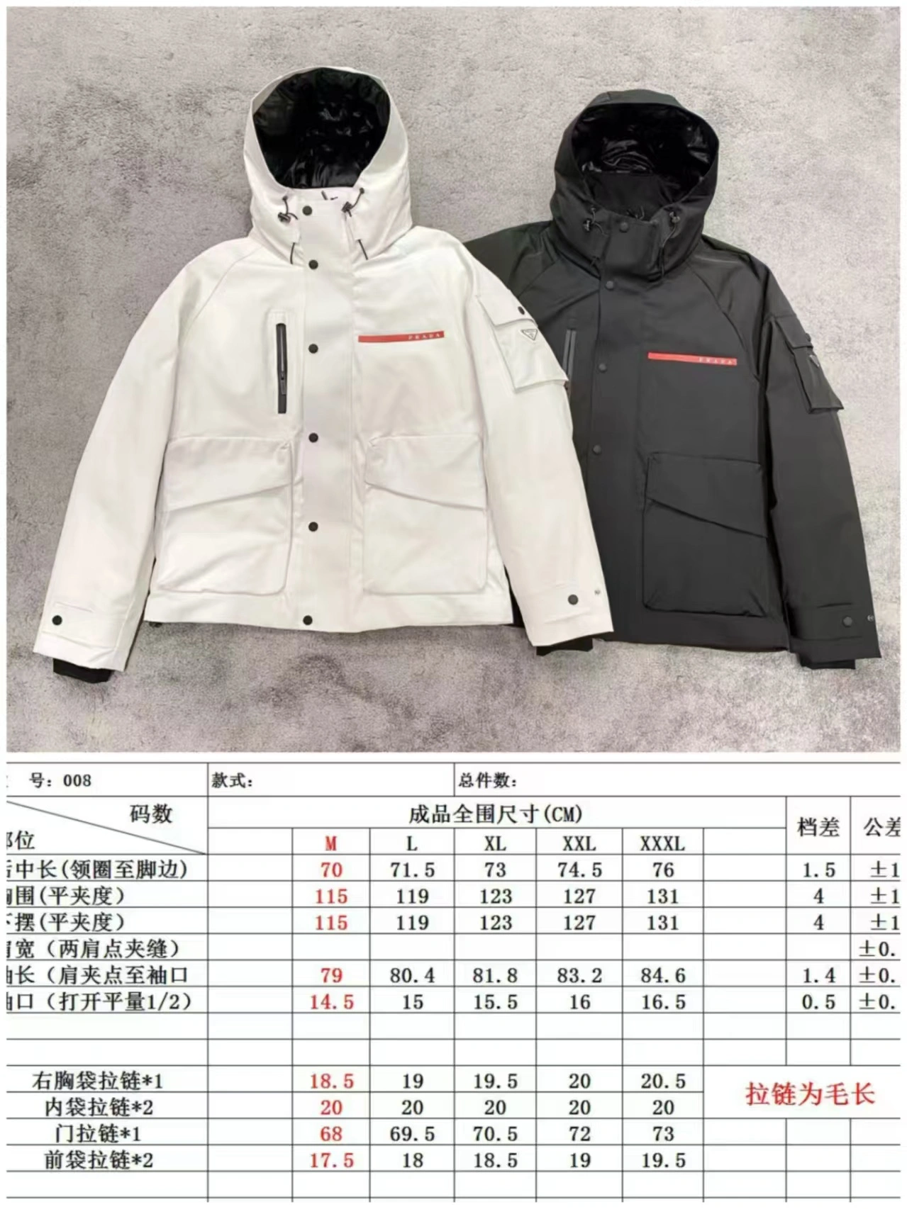 Indistinguishable Prada Down Jackets