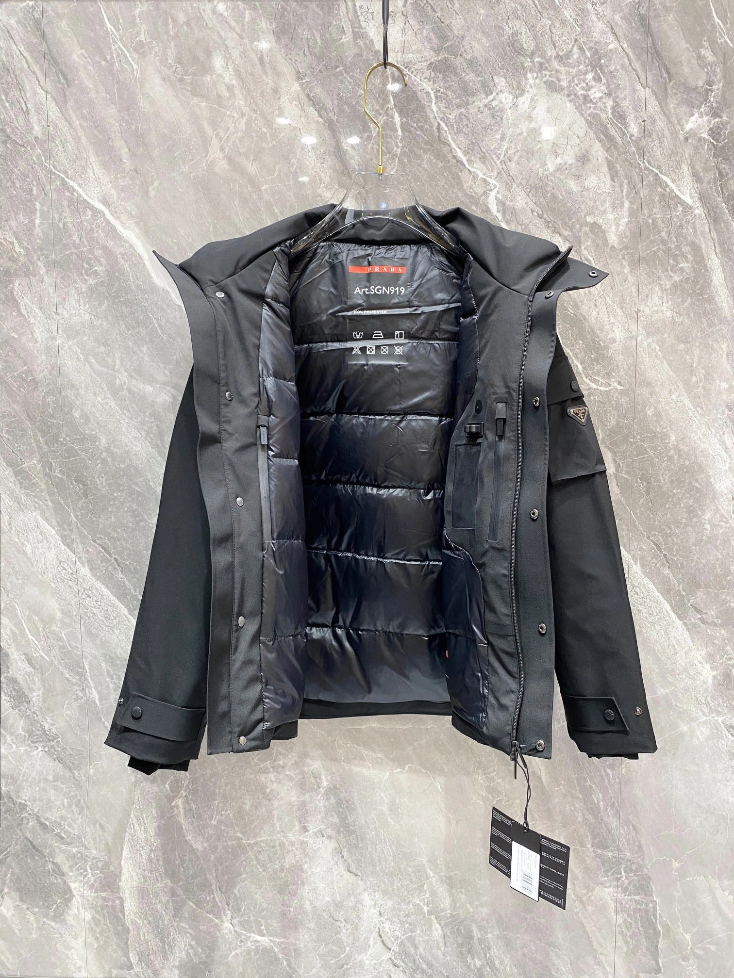 Brand-authenticated Prada Down Jackets