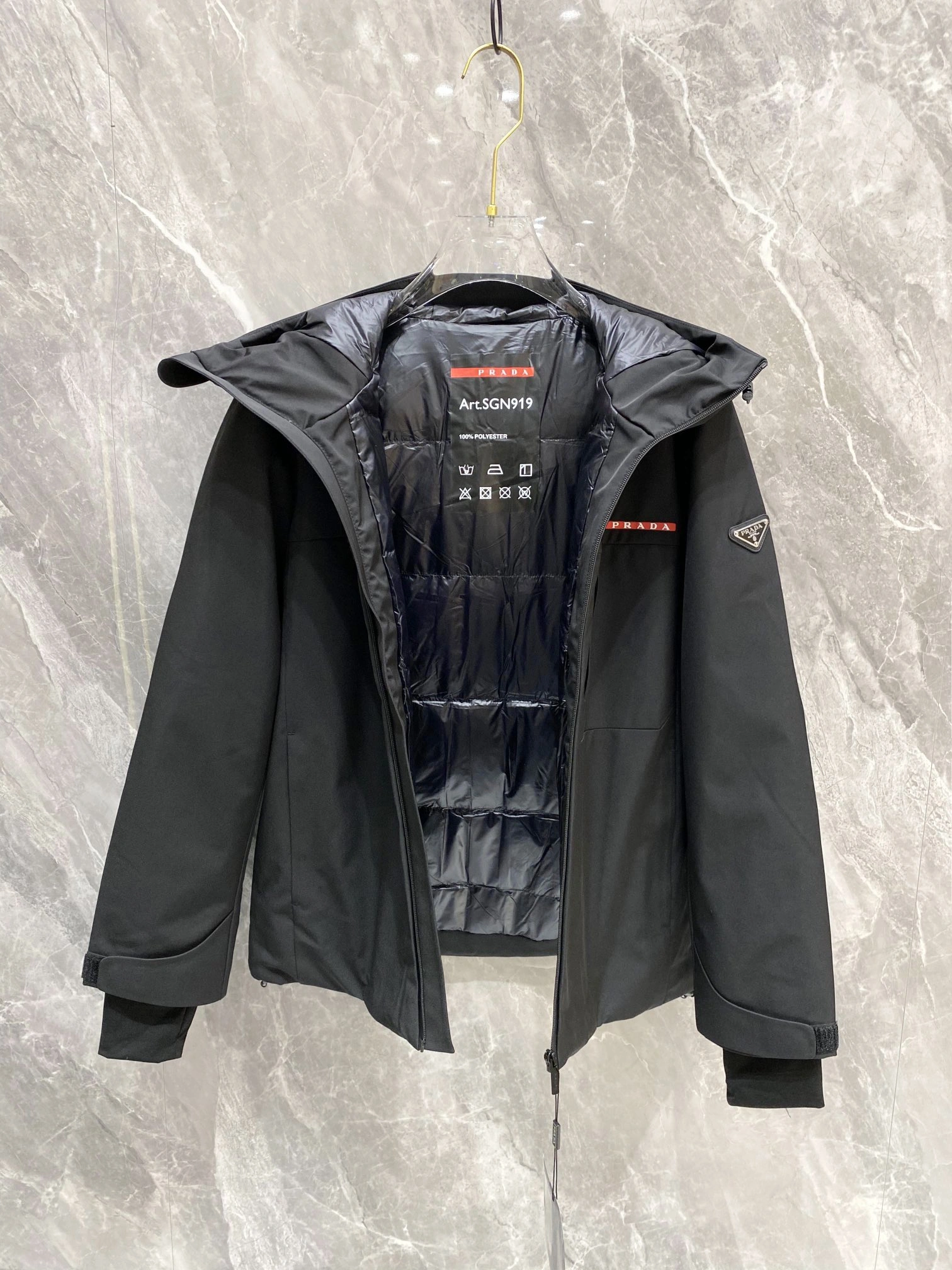 Brand-authenticated Prada Down Jackets
