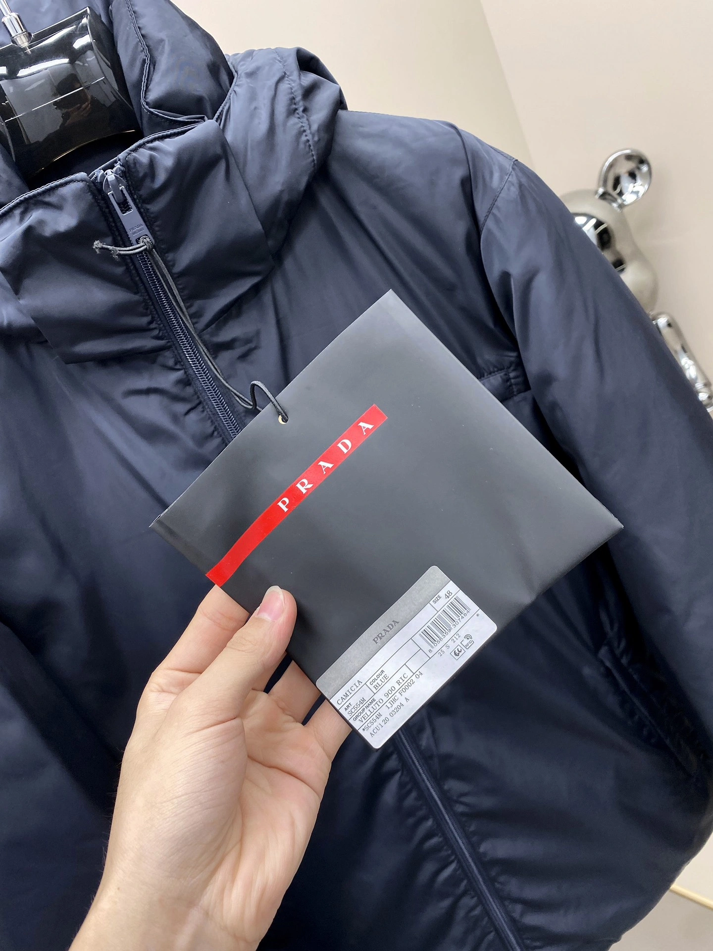 Brand-authenticated Prada Down Jackets