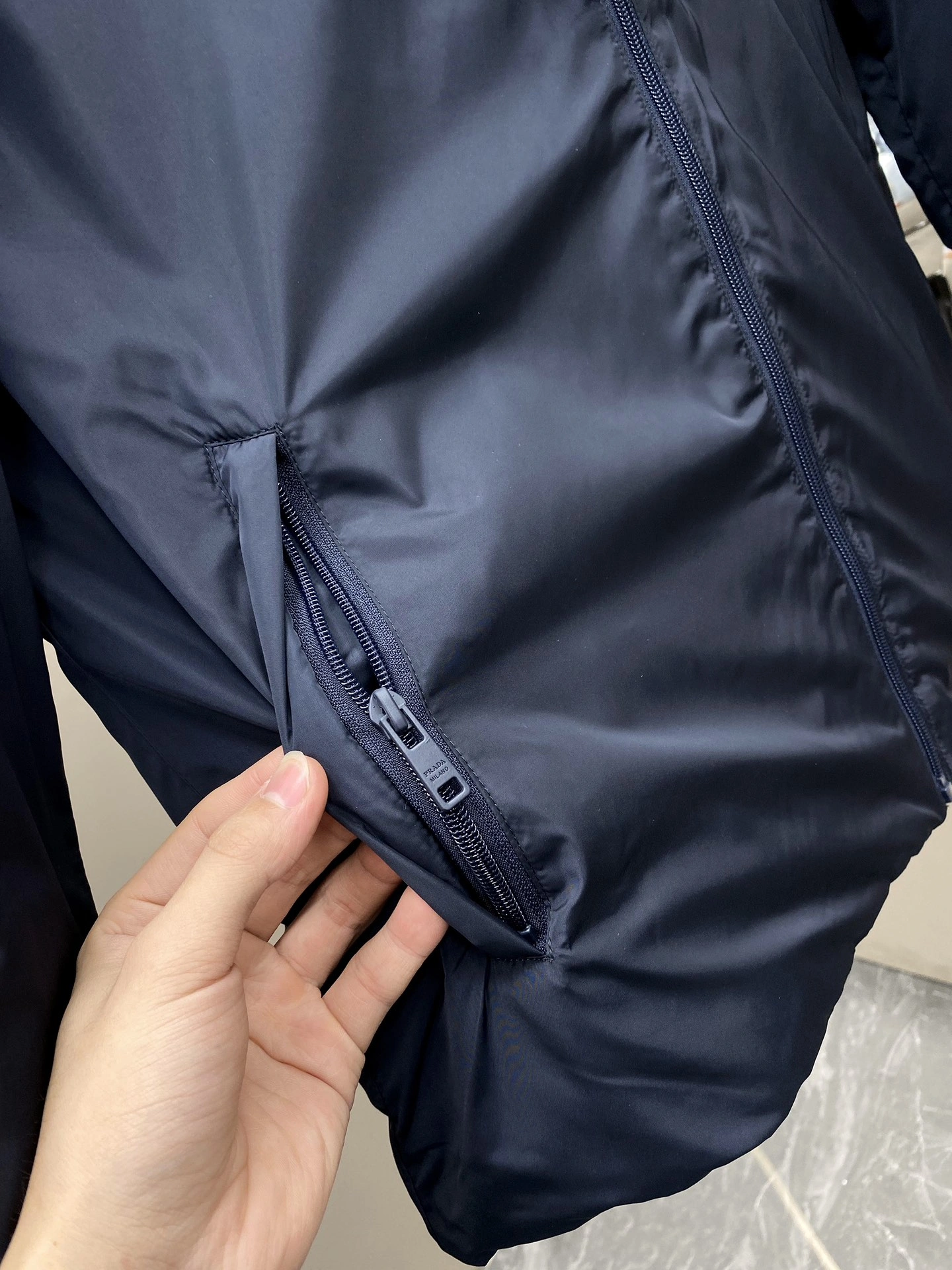 Brand-authenticated Prada Down Jackets