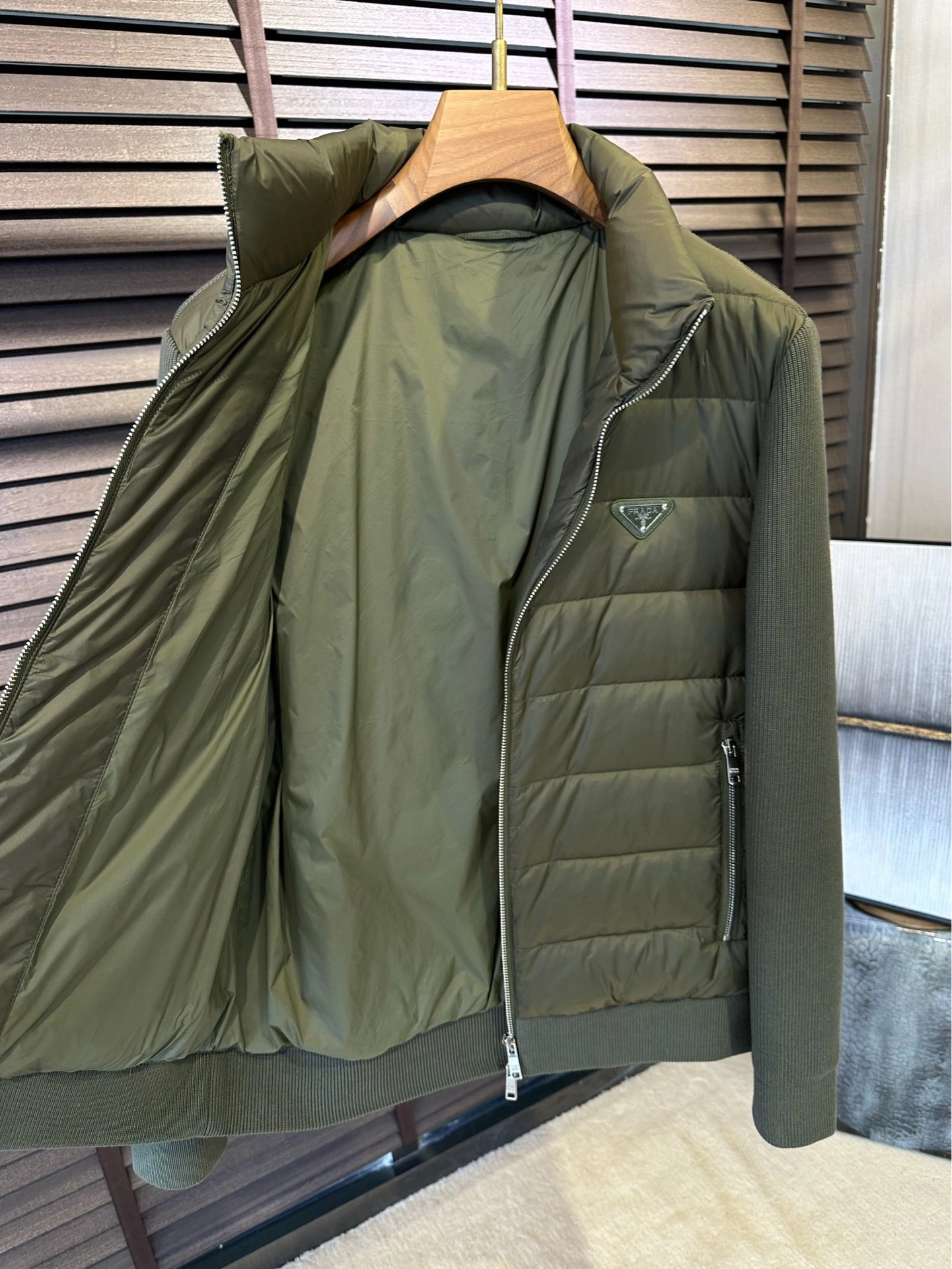 Brand-authenticated Prada Down Jackets