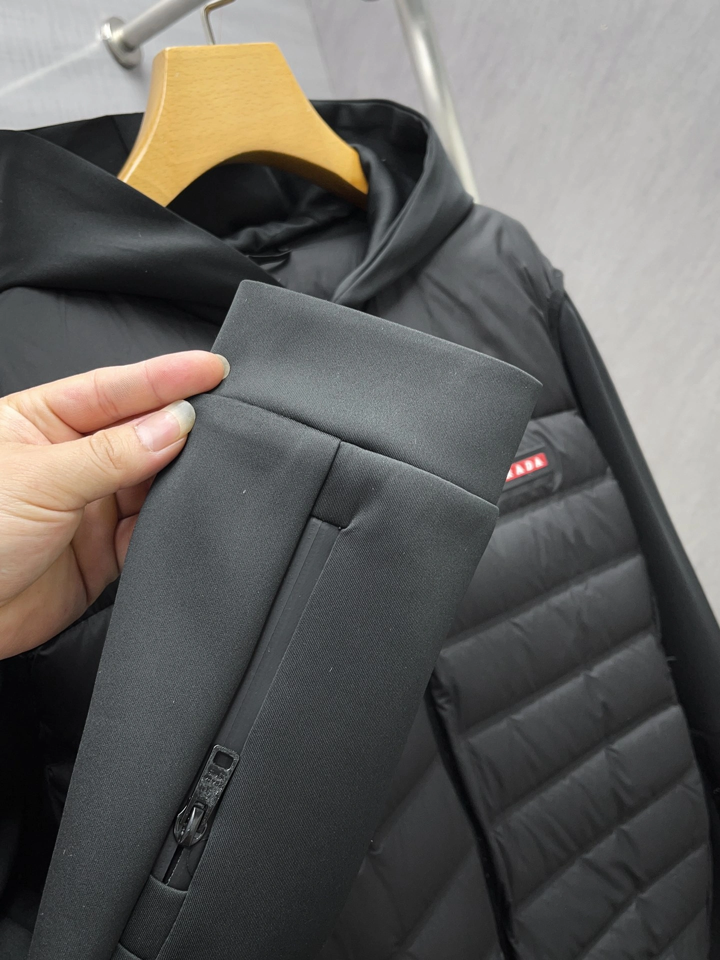 Brand-authenticated Prada Down Jackets