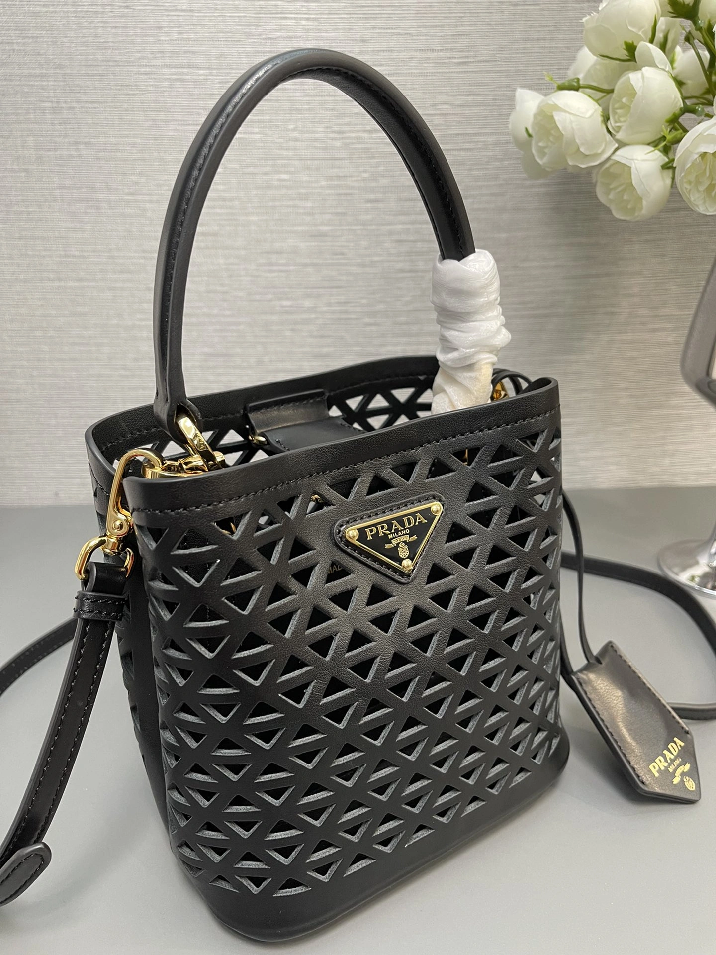 Top match Prada Drawstring Bags