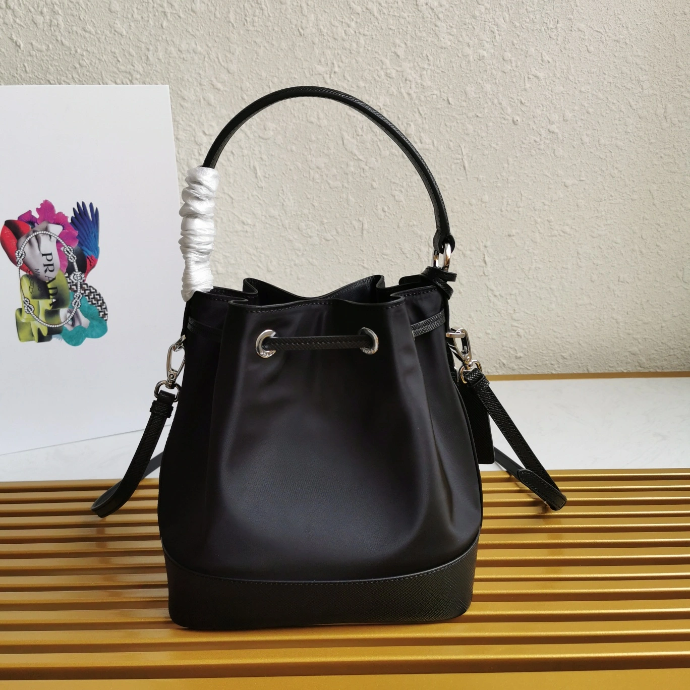 Authentic Prada Drawstring Bags