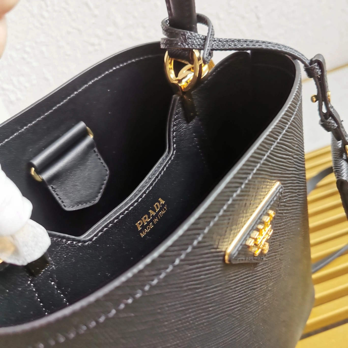 Top mirror Prada Drawstring Bags