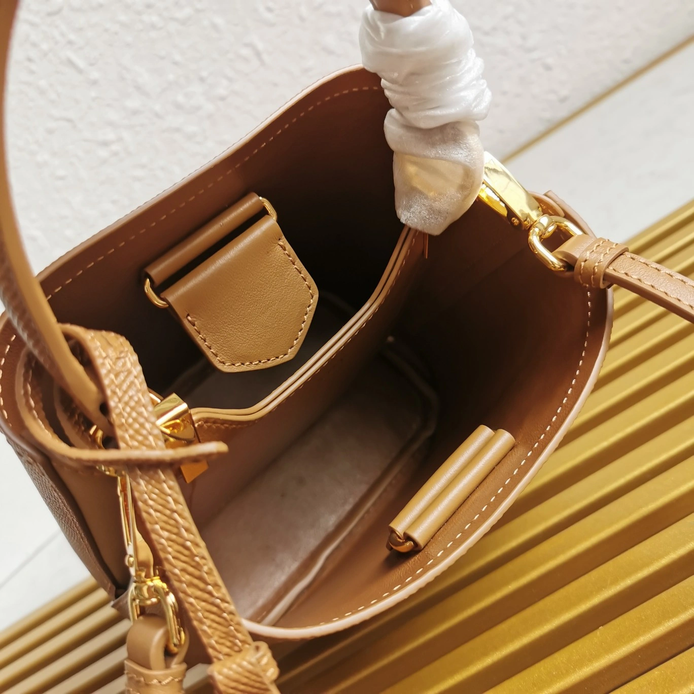 Top mirror Prada Drawstring Bags
