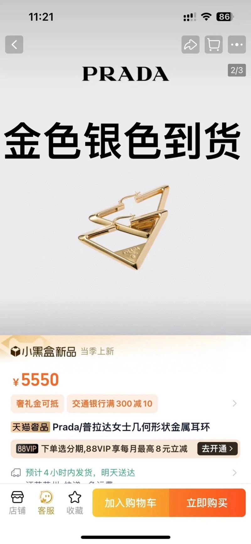 High fidelity Prada Earrings