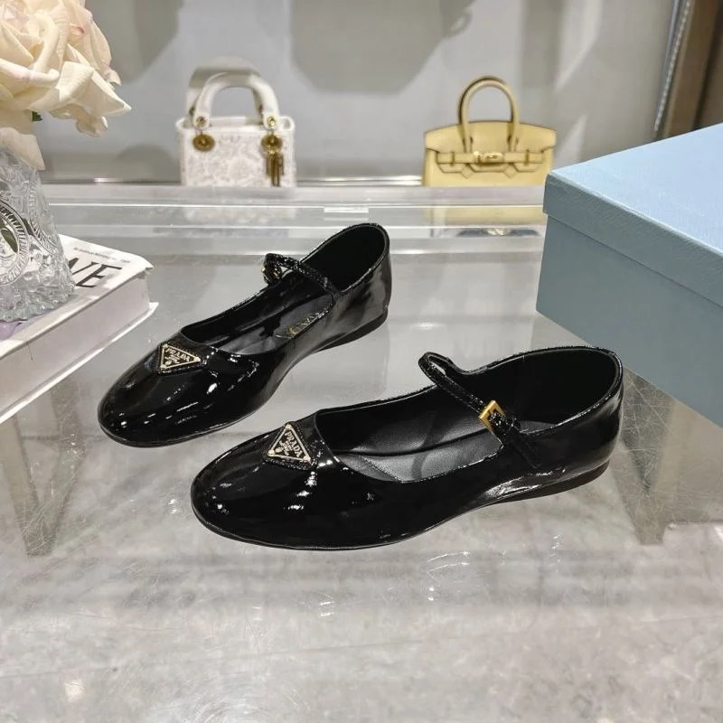 Brand-authenticated Prada Flat Shoes