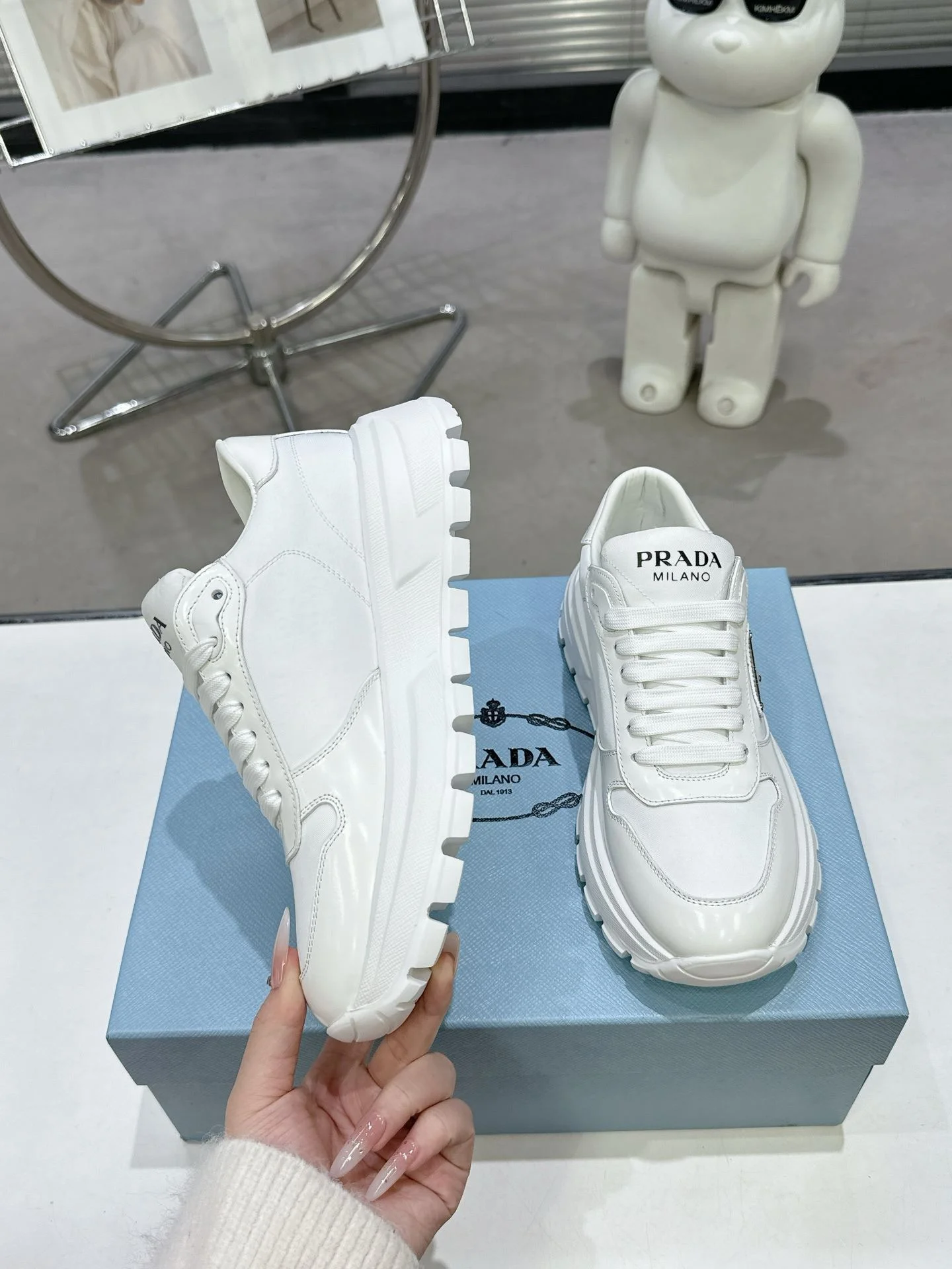 Brand-authenticated Prada Low Shoes
