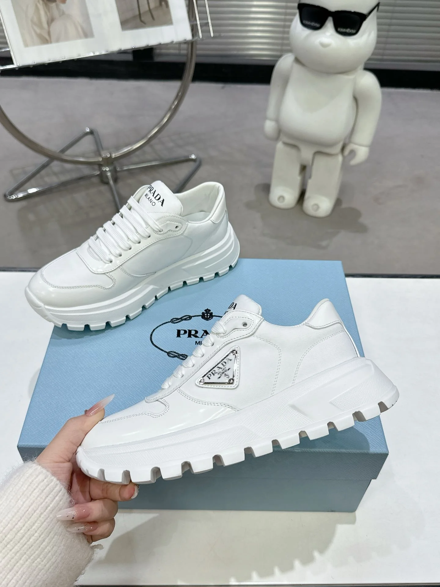 Brand-authenticated Prada Low Shoes
