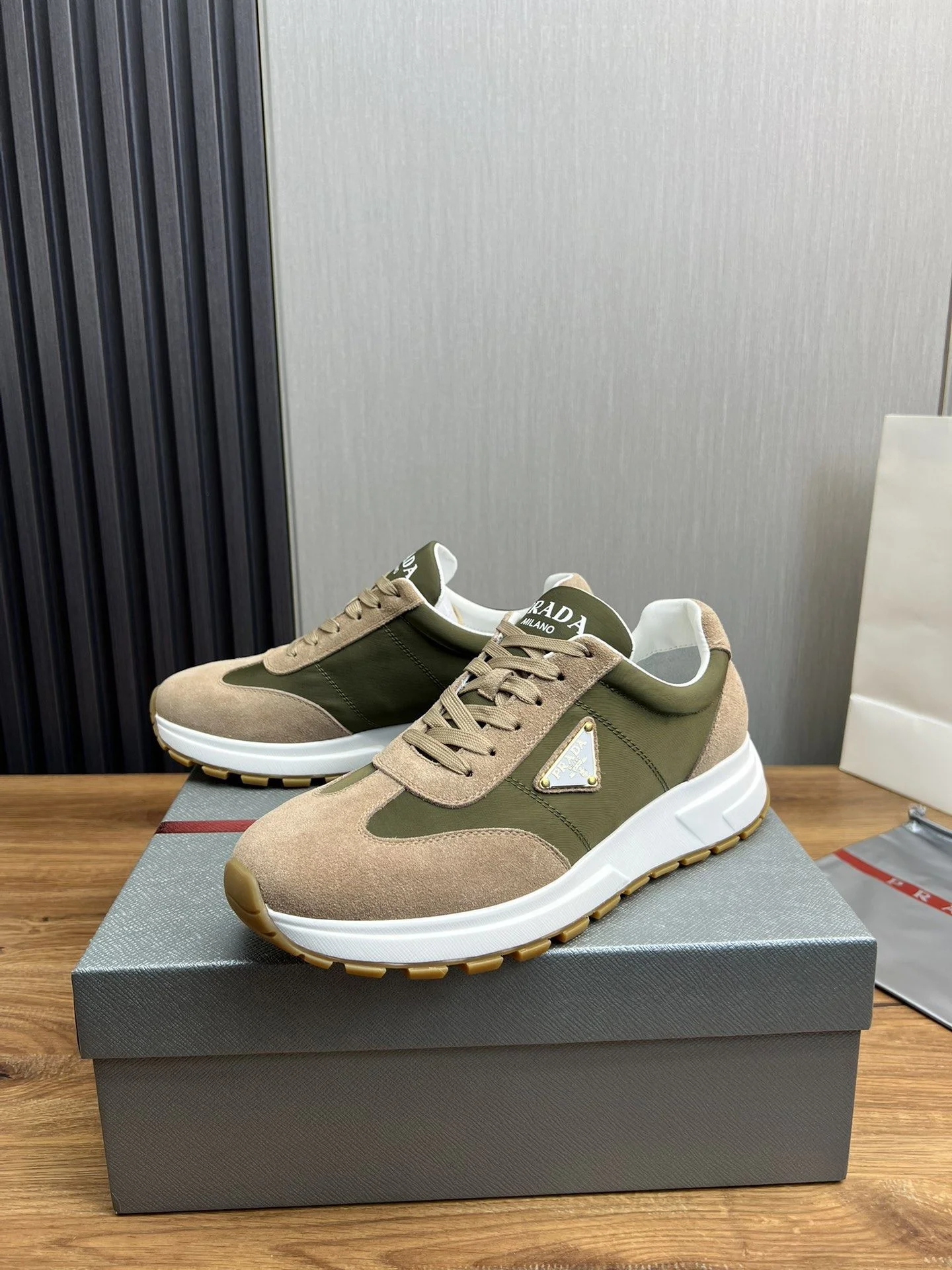 Brand-authenticated Prada Low Shoes