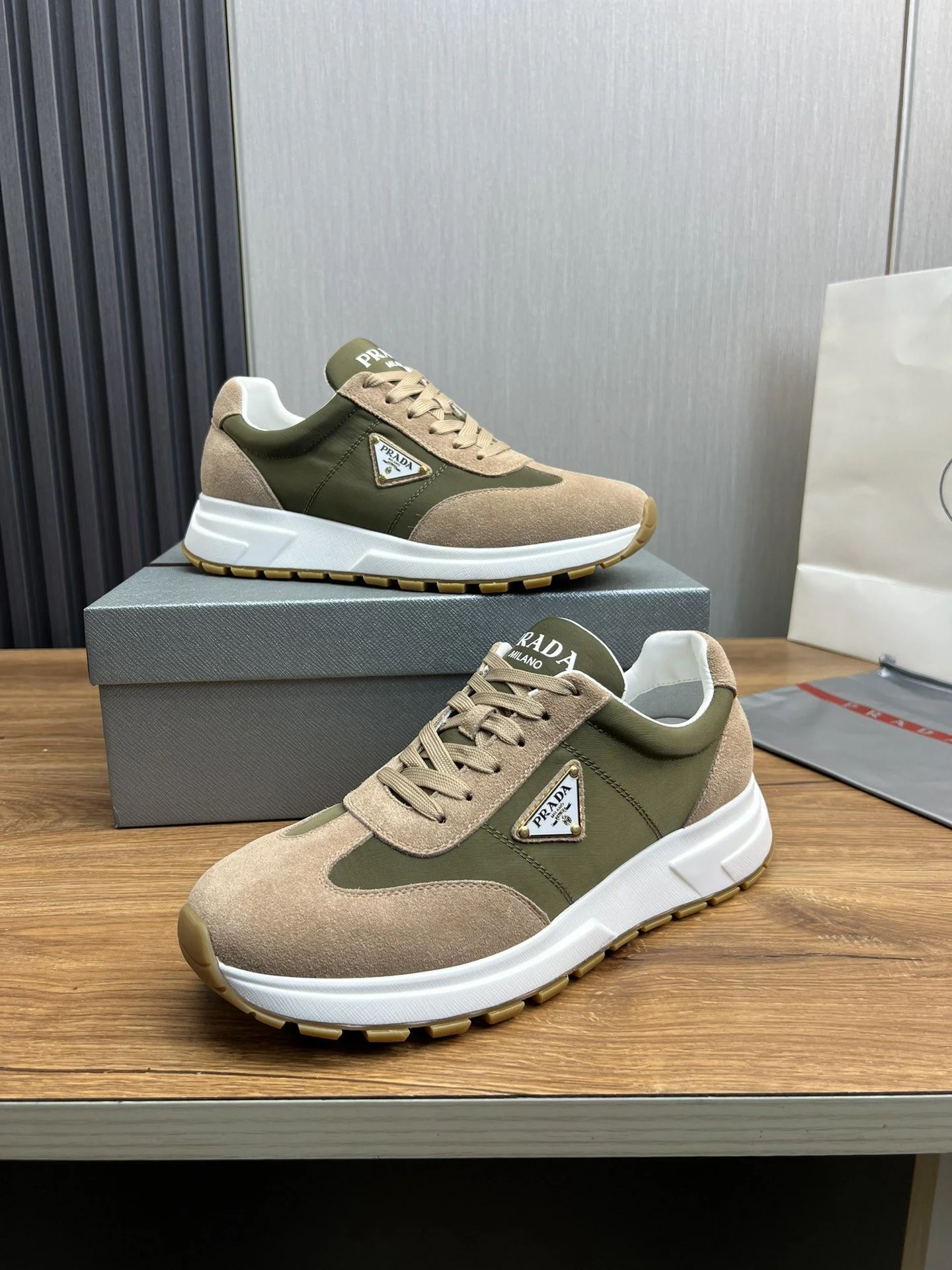 Brand-authenticated Prada Low Shoes