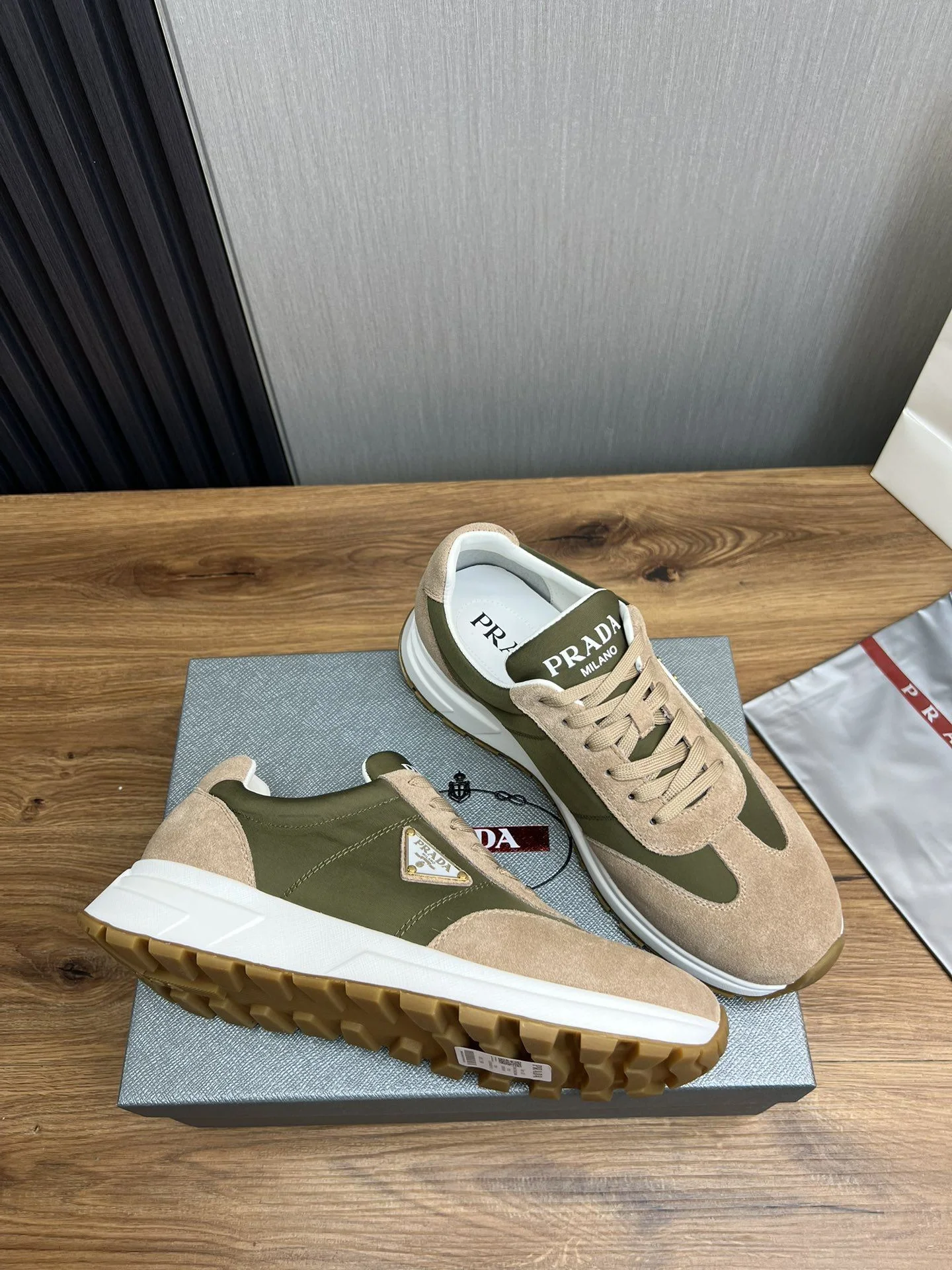 Brand-authenticated Prada Low Shoes