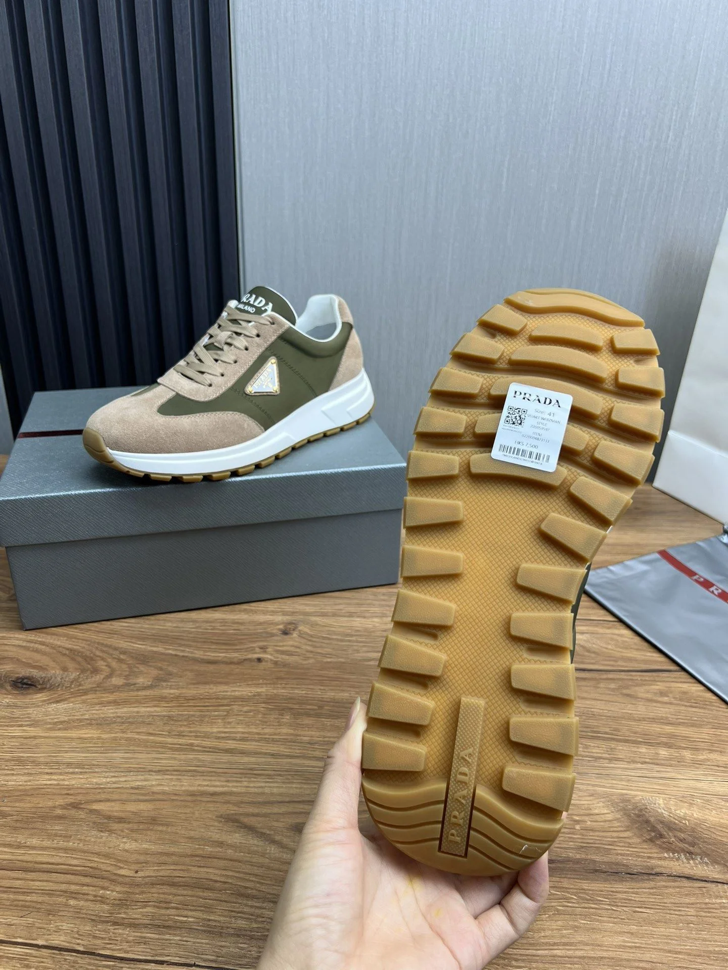 Brand-authenticated Prada Low Shoes