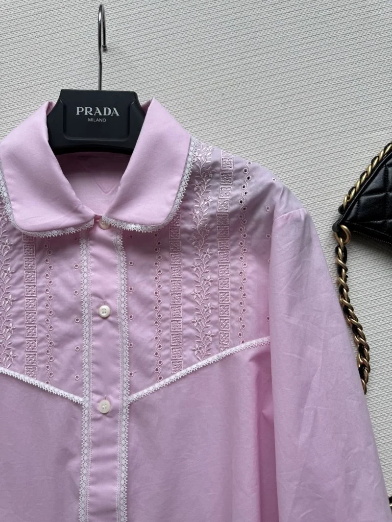 1:1 copy Prada Shirts